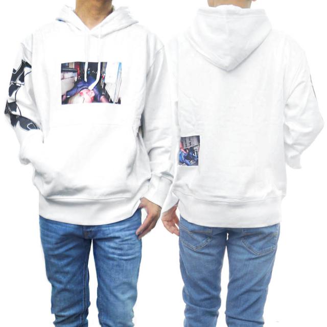 旧作お買い得セール！ DIESEL ディーゼル パーカー メンズ プルオーバー A03592 0IEAX / S-MACS-HOOD-L3 ホワイト