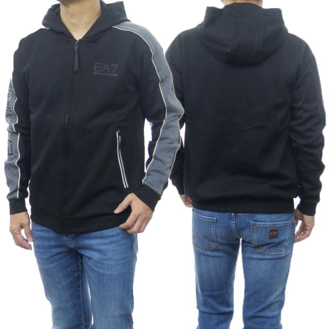 旧作お買い得セール！ EMPORIO ARMANI エンポリオアルマーニ EA7 パーカー メンズ ジップアップ 6RPM31 PJ07Z ブラック