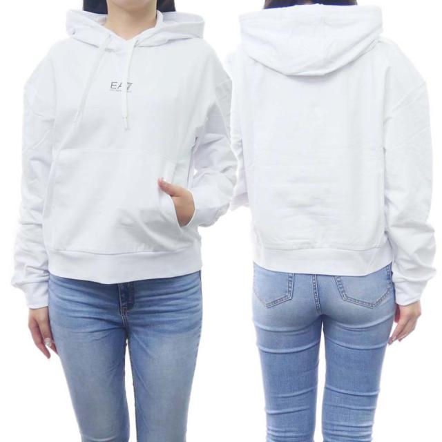 旧作お買い得セール！ EMPORIO ARMANI エンポリオアルマーニ EA7 パーカー レディース プルオーバー 6RTM05 TJCQZ ホワイト