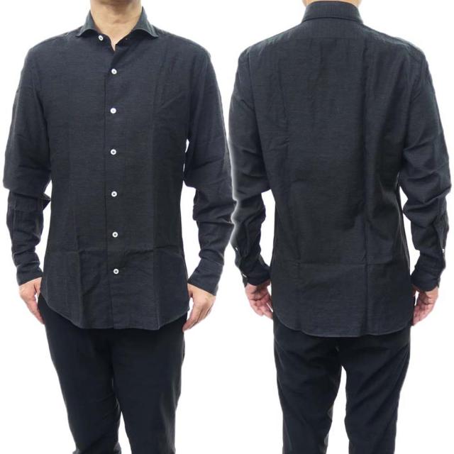 旧作お買い得セール！ GIANNETTO ジャンネット カッタウェイシャツ メンズ 32632 / WASH SLIM FIT ブラック