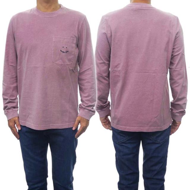 旧作お買い得セール！ PS PAUL SMITH ポールスミス Tシャツ メンズ 長袖 クルーネック コットン 綿100％ ロンT M2R 349YE L21154 パープル