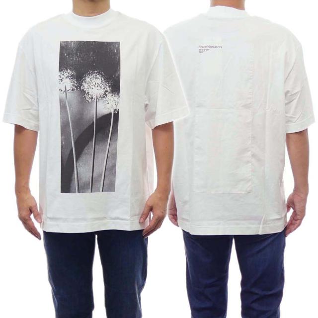 旧作お買い得セール！   JEANS カルバンクラインジーンズ Tシャツ メンズ 半袖 クルーネック コットン 綿100％ J30J322866 ホワイト
