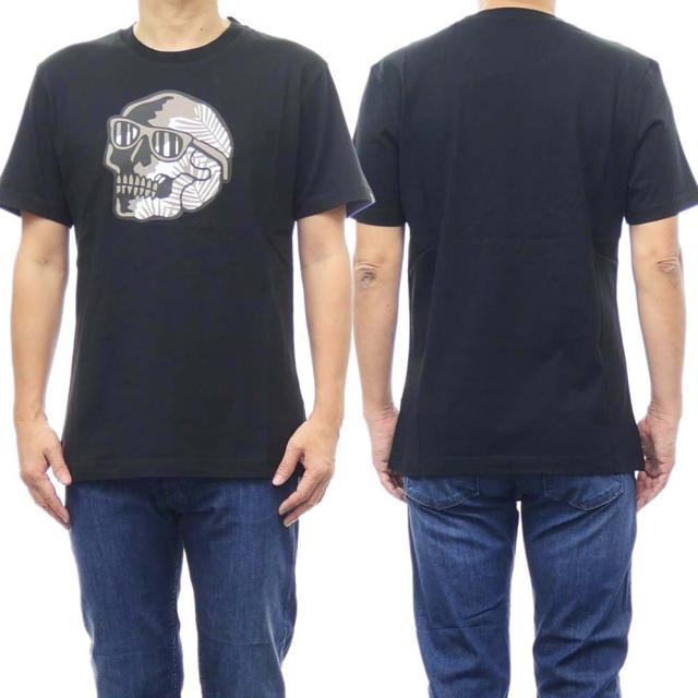 旧作お買い得セール！ HYDROGEN ハイドロゲン Tシャツ メンズ 半袖 クルーネック 320614 / PALMS SKULL TEE ブラック