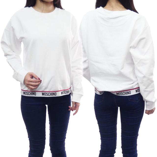 旧作お買い得セール！ MOSCHINO UNDERWEAR モスキーノアンダーウェア トレーナー レディース V6A1785 4409 ホワイト