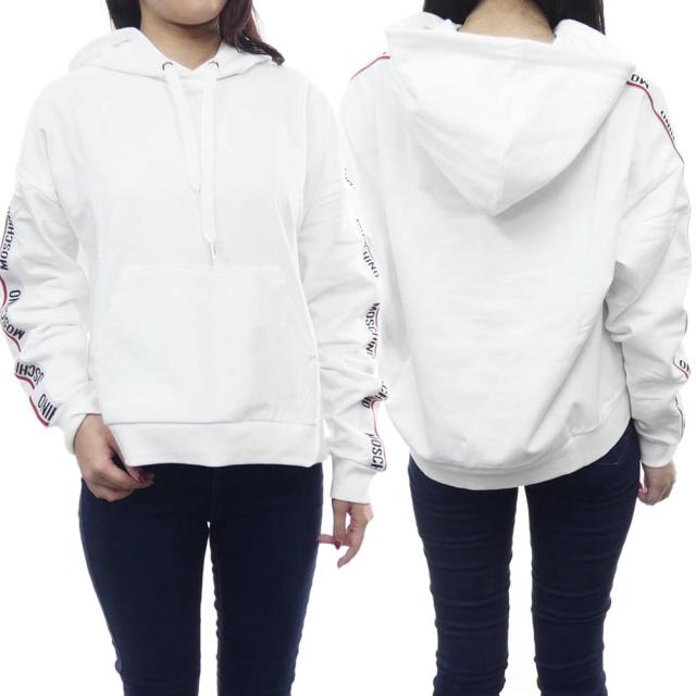旧作お買い得セール！ MOSCHINO UNDERWEAR モスキーノアンダーウェア パーカー レディース プルオーバー V6A1781 4409 ホワイト
