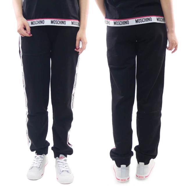 旧作お買い得セール！ MOSCHINO UNDERWEAR モスキーノアンダーウェア レディース スウェットパンツ V6A6883 4409 ブラック