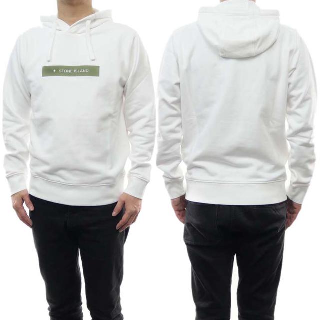 旧作お買い得セール！ STONE  ストーンアイランド パーカー メンズ プルオーバー コットン 綿100％ 65585 ホワイト