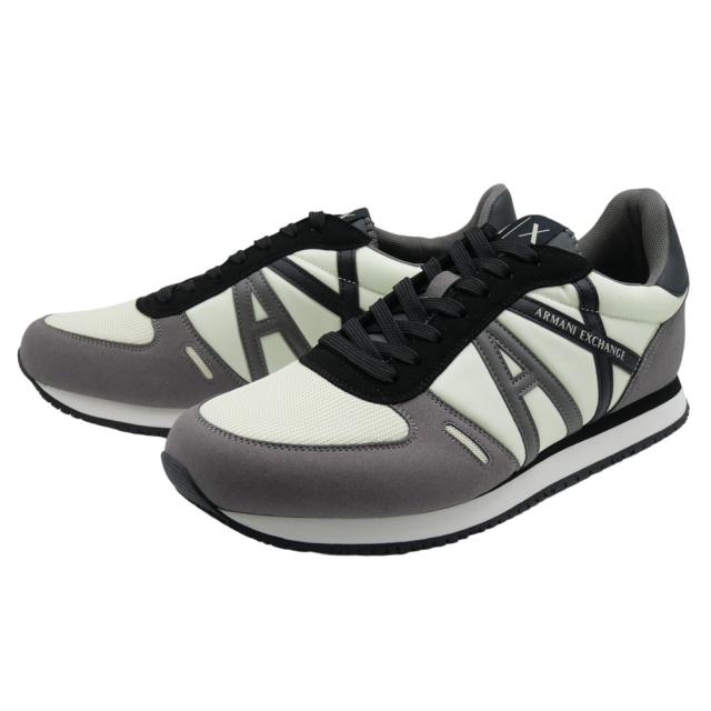 旧作お買い得セール！ ARMANI EXCHANGE A/X アルマーニエクスチェンジ メンズ スニーカー 靴 シューズ ローカット XUX017 XCC68 オフホワイト×グレー