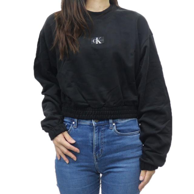 旧作お買い得セール！   JEANS カルバンクラインジーンズ トレーナー レディース コットン 綿100％ J223535 ブラック