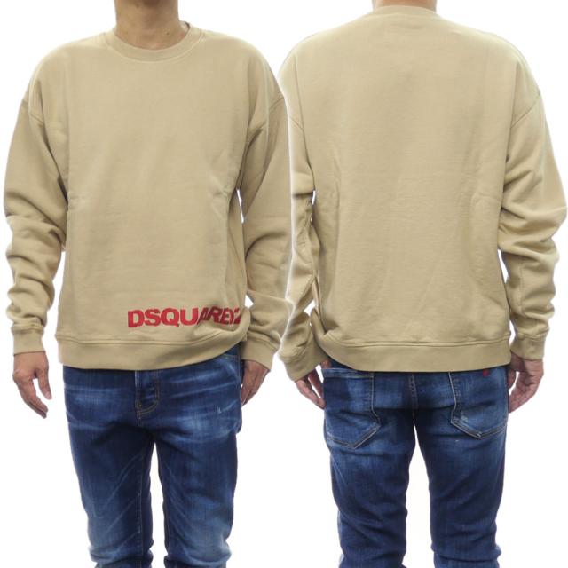 旧作お買い得セール！ DSQUARED2 ディースクエアード トレーナー メンズ S74GU0806 S25030 / Relax Fit Crewneck ベージュ