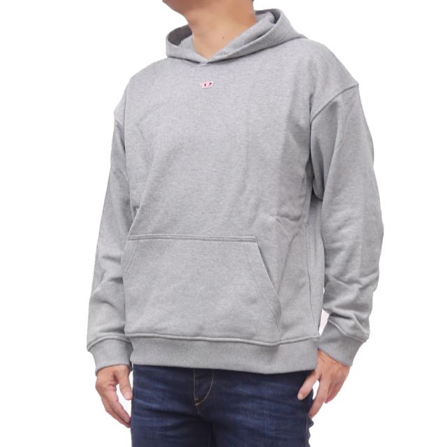 旧作お買い得セール！ DIESEL ディーゼル パーカー メンズ プルオーバー コットン 綿100％ A14909 0GEAD / S-BOXT-HOOD グレー