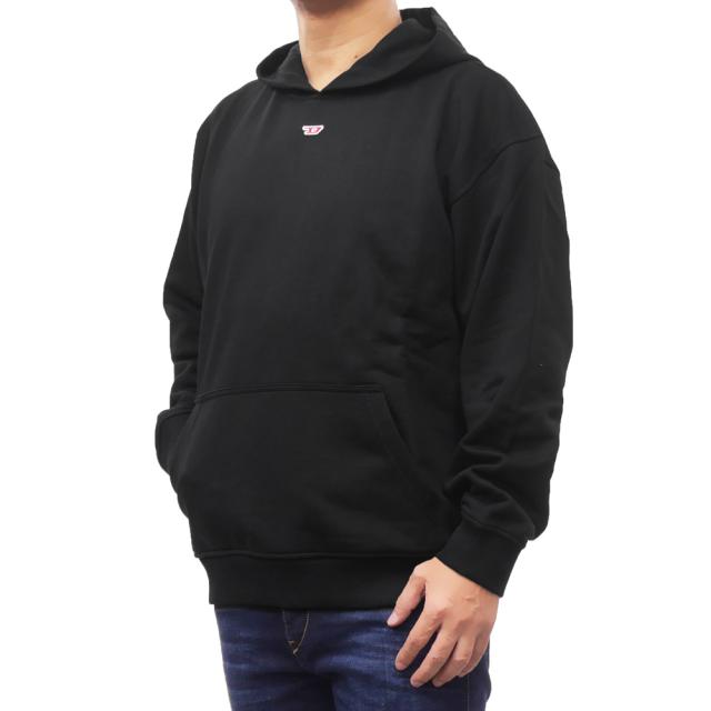 旧作お買い得セール！ DIESEL ディーゼル パーカー メンズ プルオーバー コットン 綿100％ A14909 0GEAD / S-BOXT-HOOD ブラック