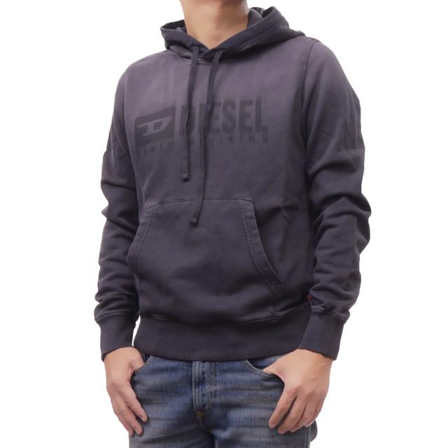 旧作お買い得セール！ DIESEL ディーゼル パーカー メンズ プルオーバー コットン 綿100％ A14022 0KMAM / S-GINN-HOOD-K44 ウォッシュドブラック