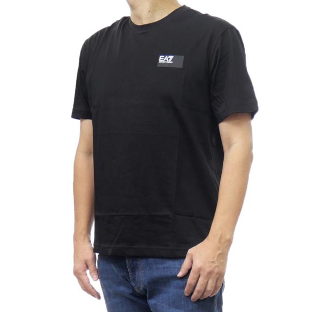 旧作お買い得セール！ EMPORIO ARMANI エンポリオアルマーニ EA7 Tシャツ メンズ 半袖 クルーネック コットン 綿100％ 6DPT02 PJVPZ ブラック