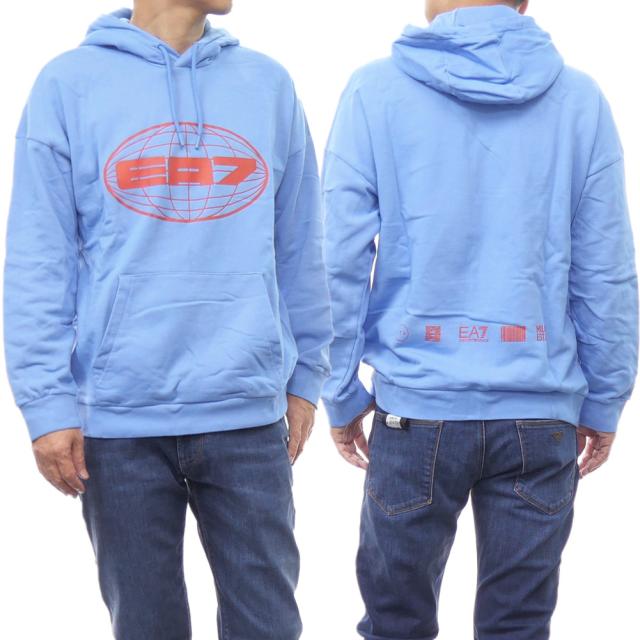 旧作お買い得セール！ EMPORIO ARMANI エンポリオアルマーニ EA7 パーカー メンズ プルオーバー 7M000014 AF10432 ブルー