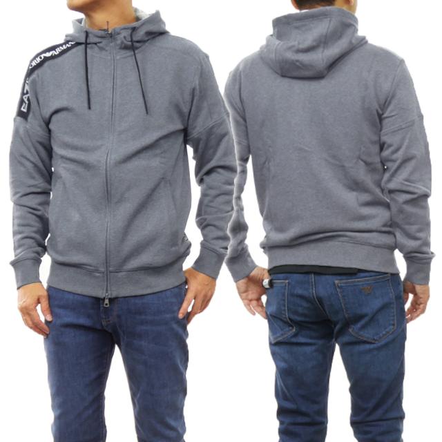 旧作お買い得セール！ EMPORIO ARMANI エンポリオアルマーニ EA7 パーカー メンズ ジップアップ 6DPM12 PJOGZ グレー