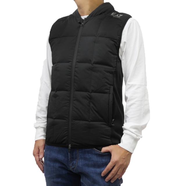 旧作お買い得セール！ EMPORIO ARMANI エンポリオアルマーニ EA7 中綿ベスト メンズ 6DPQ08 PNGKZ ブラック