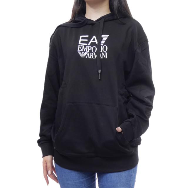 旧作お買い得セール！ EMPORIO ARMANI エンポリオアルマーニ EA7 パーカー レディース プルオーバー 6DTM13 TJZCZ ブラック