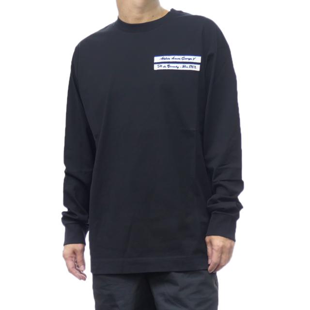 旧作お買い得セール！ GIVENCHY ジバンシィ Tシャツ メンズ 長袖 クルーネック コットン 綿100％ ロンT BM71M73YP3 ブラック