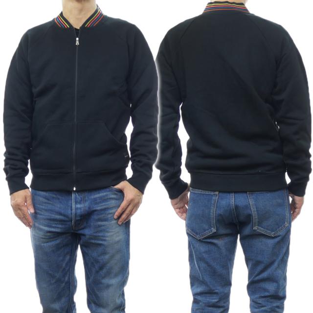旧作お買い得セール！ PAUL SMITH ポールスミス スウェット メンズ ジップアップ コットン 綿100％ M1R 540M AU8078 ブラック