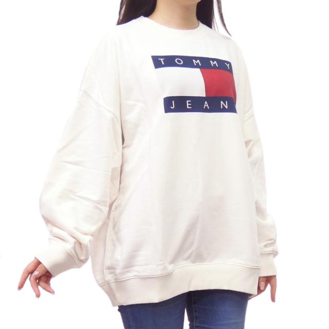 旧作お買い得セール！  JEANS トミージーンズ トミーヒルフィガー トレーナー レディース DW18623 オフホワイト