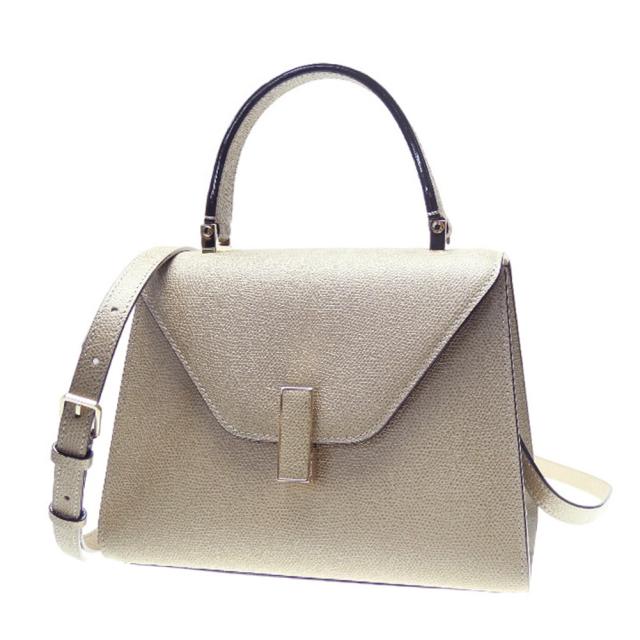 旧作お買い得セール！ VALEXTRA ヴァレクストラ バッグ レディース ミニハンドバッグ V5E36 028 / MINI ISIDE オイスターグレー