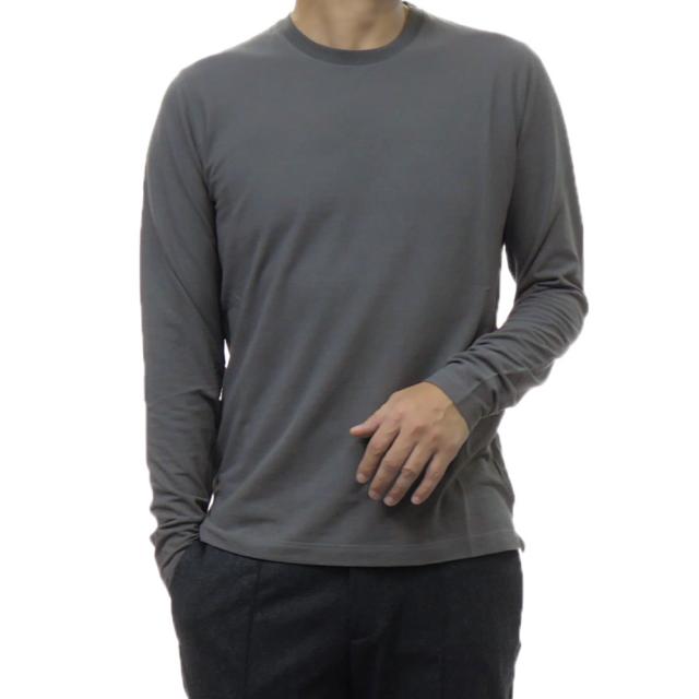 旧作お買い得セール！ ZANONE ザノーネ Tシャツ メンズ 長袖 クルーネック コットン 綿100％ ロンT 815134 ZG380 ライトグレー