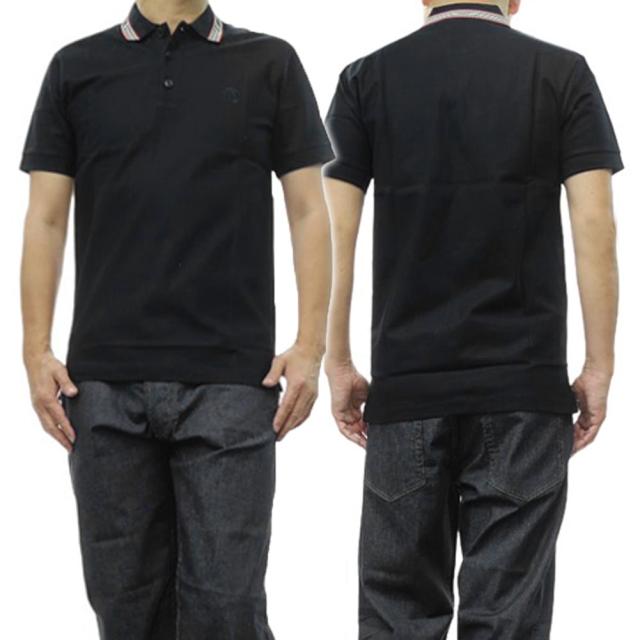 旧作お買い得セール！ BURBERRY バーバリー ポロシャツ 半袖 メンズ 鹿の子 コットン 綿100％ 8084017 1 / PIERSONREPLEN ブラック