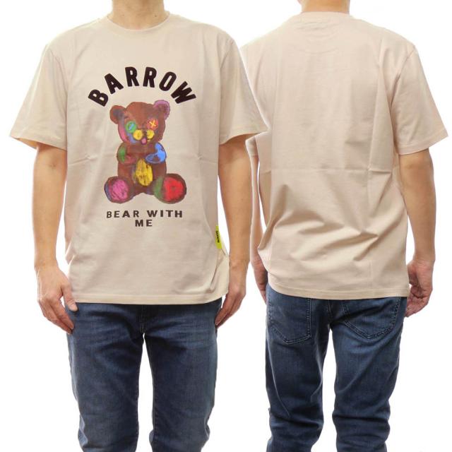 旧作お買い得セール！ BARROW バロウ Tシャツ メンズ 半袖 クルーネック コットン 綿100％ S4BWUATH040 アイボリー
