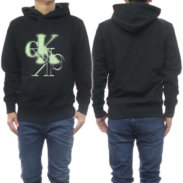 旧作お買い得セール！   JEANS カルバンクラインジーンズ パーカー メンズ プルオーバー コットン 綿100％ J324630 ブラック