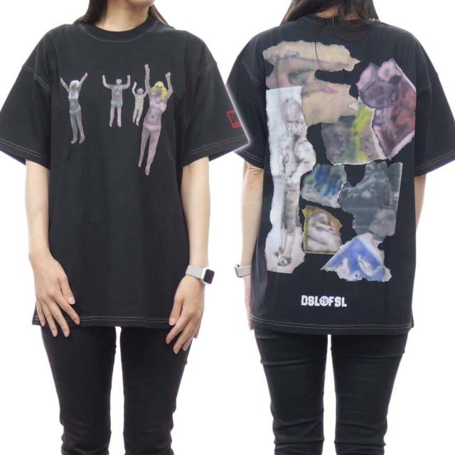 旧作お買い得セール！ DIESEL ディーゼル Tシャツ レディース 半袖 クルーネック コットン 綿100％ A13264 0AKAK / T-BUXT-N8 ブラック