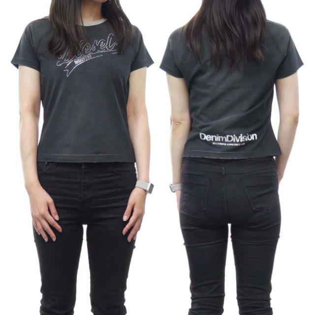 旧作お買い得セール！ DIESEL ディーゼル Tシャツ レディース 半袖 クルーネック A12982 0KLAI / T-VINCIE ブラック