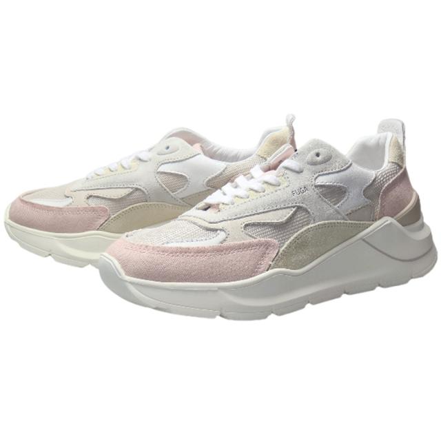 旧作お買い得セール！ D.A.T.E. デイト スニーカー レディース シューズ 靴 ローカット W401-FG-CN / FUGA CANVAS ピンク×ベージュ