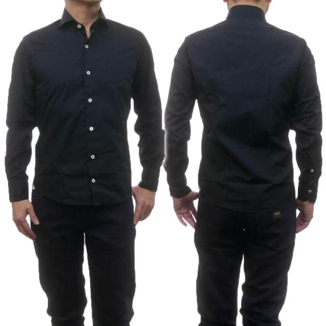 旧作お買い得セール！ GIANNETTO ジャンネット カッタウェイシャツ メンズ コットン 綿100％ AC103 / VINCI FIT WASH ブラック