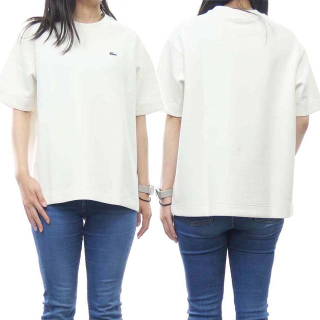 旧作お買い得セール！ LACOSTE ラコステ Tシャツ レディース 半袖 クルーネック TF7301 ホワイト