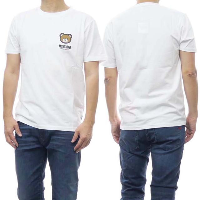 旧作お買い得セール！ MOSCHINO UNDERWEAR モスキーノアンダーウェア Tシャツ メンズ 半袖 クルーネック V1A0788 4410 ホワイト
