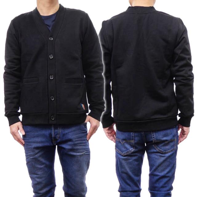 旧作お買い得セール！ PS PAUL SMITH ポールスミス カーディガン メンズ コットン 綿100％ M2R 683YE M21428 ブラック