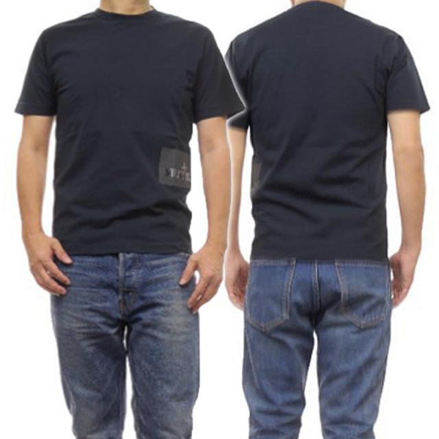 旧作お買い得セール！ STONE  ストーンアイランド Tシャツ メンズ 半袖 クルーネック コットン 綿100％ 2NS84 ネイビー