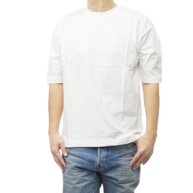 旧作お買い得セール！ SCAGLIONE スカリオーネ Tシャツ メンズ 半袖 クルーネック コットン 綿100％ UMJ160 ホワイト