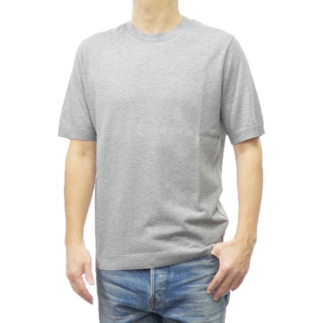 旧作お買い得セール！ SCAGLIONE スカリオーネ セーター メンズ クルーネック コットン 綿100％ニット UMC037 ライトグレー