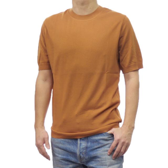 旧作お買い得セール！ SCAGLIONE スカリオーネ セーター メンズ クルーネック コットン 綿100％ニット UMC037 ブラウン