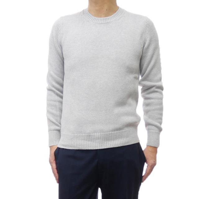 旧作お買い得セール！ ZANONE ザノーネ セーター メンズ クルーネック コットン 綿100％ ニット 811258 ZM360 グレー