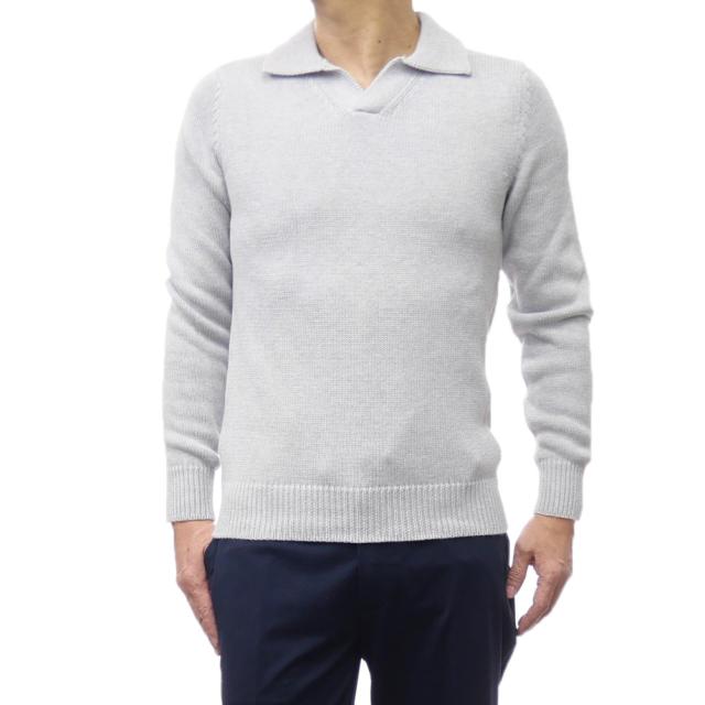 旧作お買い得セール！ ZANONE ザノーネ セーター メンズ クルーネック コットン 綿100％ ニット 813059 ZM360 グレー
