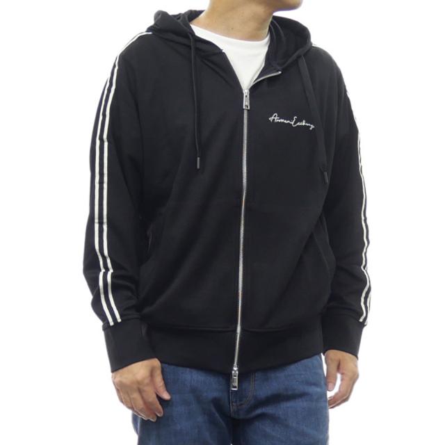 ARMANI EXCHANGE A/X アルマーニエクスチェンジ パーカー メンズ ジップアップ 8NZMSH Z9N1Z9 ブラック 定番人気商品