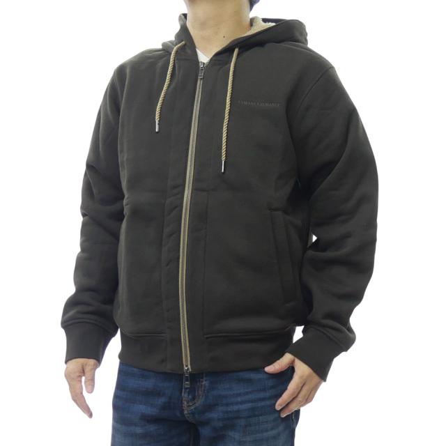 2025 秋冬新作！ ARMANI EXCHANGE A/X アルマーニエクスチェンジ パーカー メンズ ジップアップ XM001026 AF16279 チョコレート
