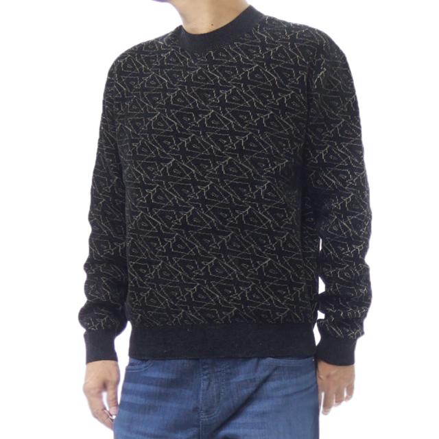 2025 秋冬新作！ ARMANI EXCHANGE A/X アルマーニエクスチェンジ セーター メンズ クルーネックニット XM001330 AF16916 ブラック