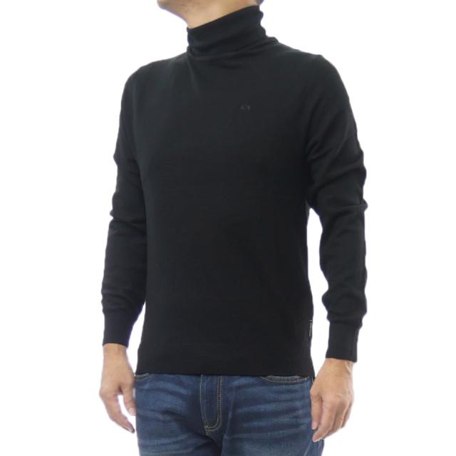 ARMANI EXCHANGE A/X アルマーニエクスチェンジ セーター メンズ タートルネック ニット 8NZM3C ZM8AZ ブラック 定番人気商品