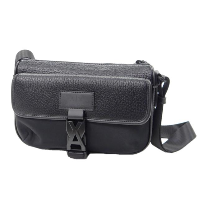 2025 秋冬新作！ ARMANI EXCHANGE A/X アルマーニエクスチェンジ バッグ メンズ ミニショルダーバッグ XM001641 AF17207 ブラック