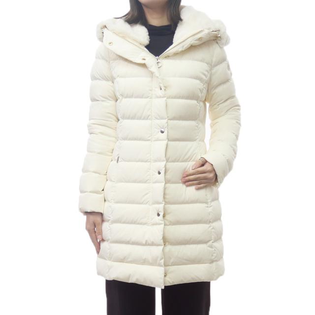 2025 秋冬新作！ CAPE HORN ケープホーン レディース ダウンコート B2572 / SANTACRUZ ECO FUR オフホワイト