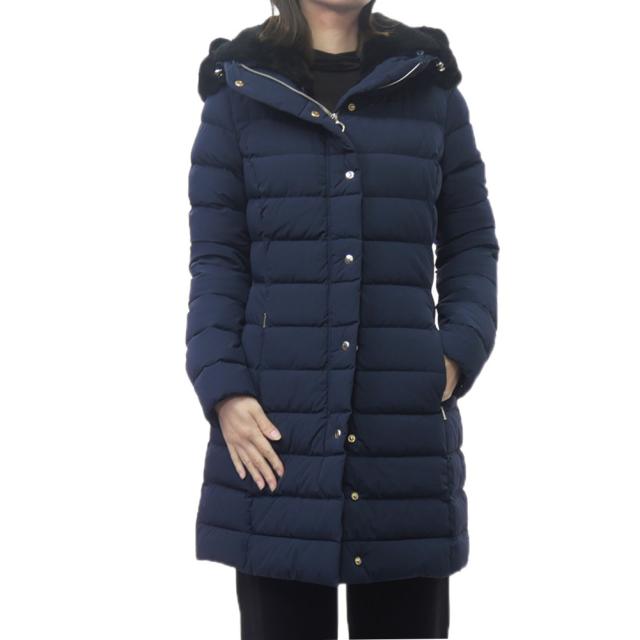 2025 秋冬新作！ CAPE HORN ケープホーン レディース ダウンコート B2572 / SANTACRUZ ECO FUR ネイビー